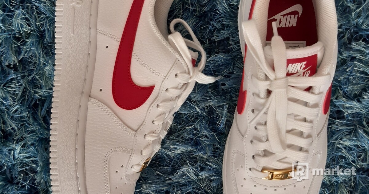 Nike Air Force White Red Swoosh Refresher Market