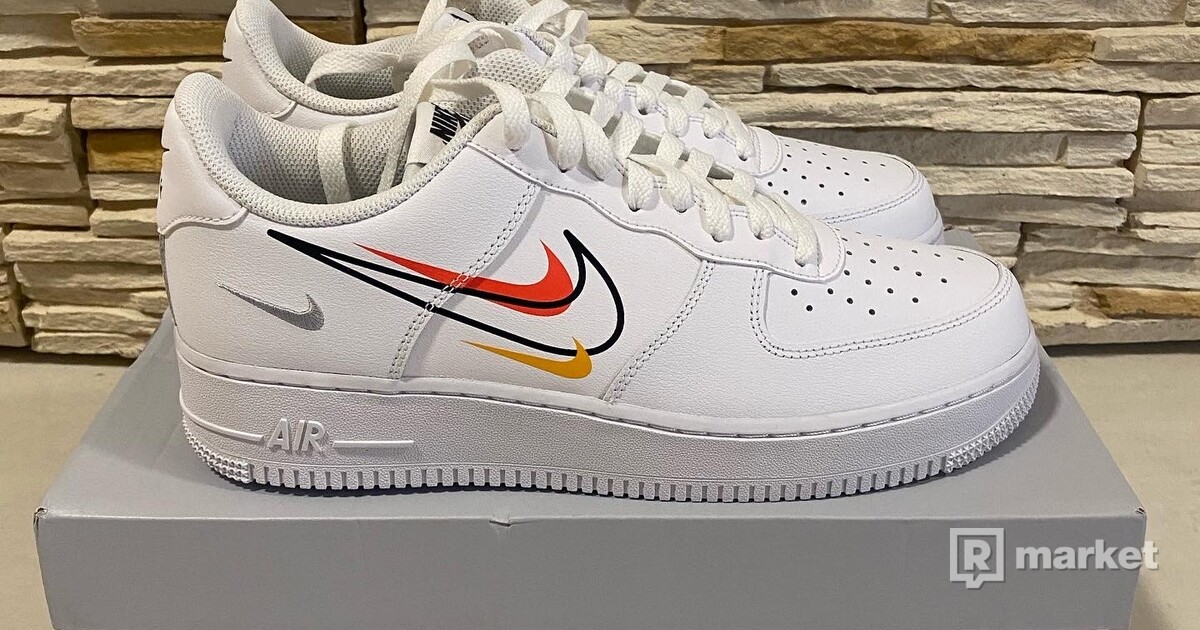 Nike Air Force 1 Low White Multi Swoosh Refresher Market